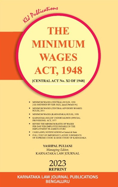 The Minimum Wages Act,1948 with Karnataka Rules, 1958